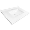 43" Bathroom Vanity Top with Ceramic Undermount Sink & Backsplash ...