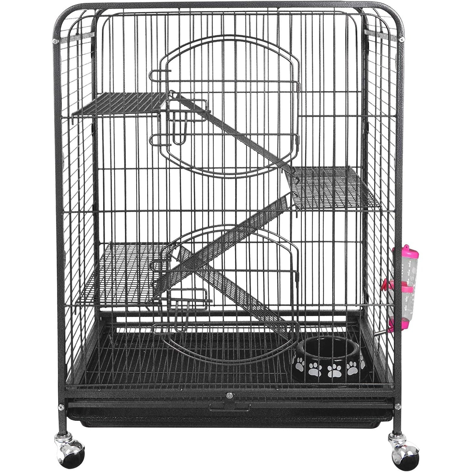 37 Inches Metal Ferret Cage Small Animals Pet Habitat Large Critter ...