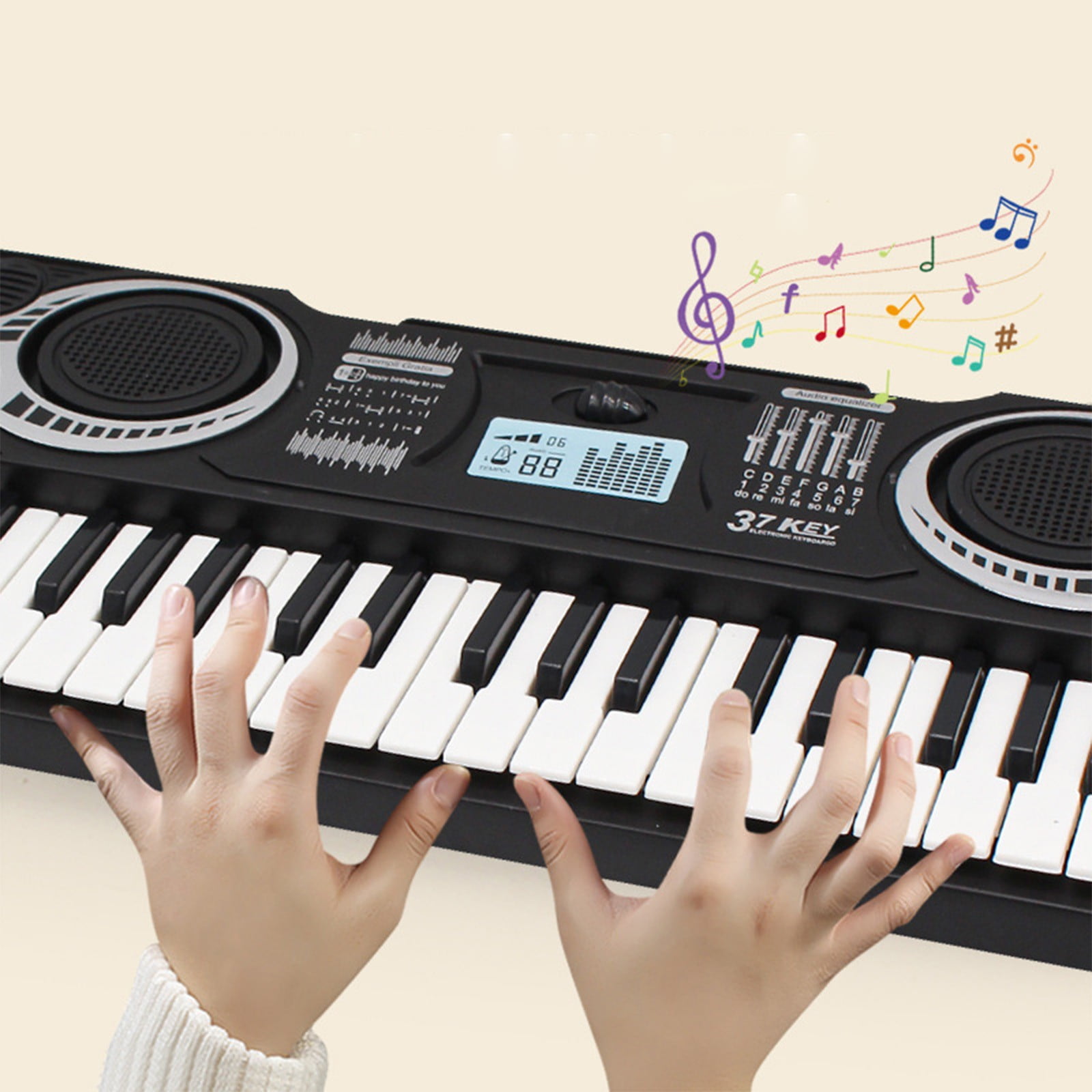 37-Key Electronic Keyboard - Multifunction Learning Piano Toy Recording ...