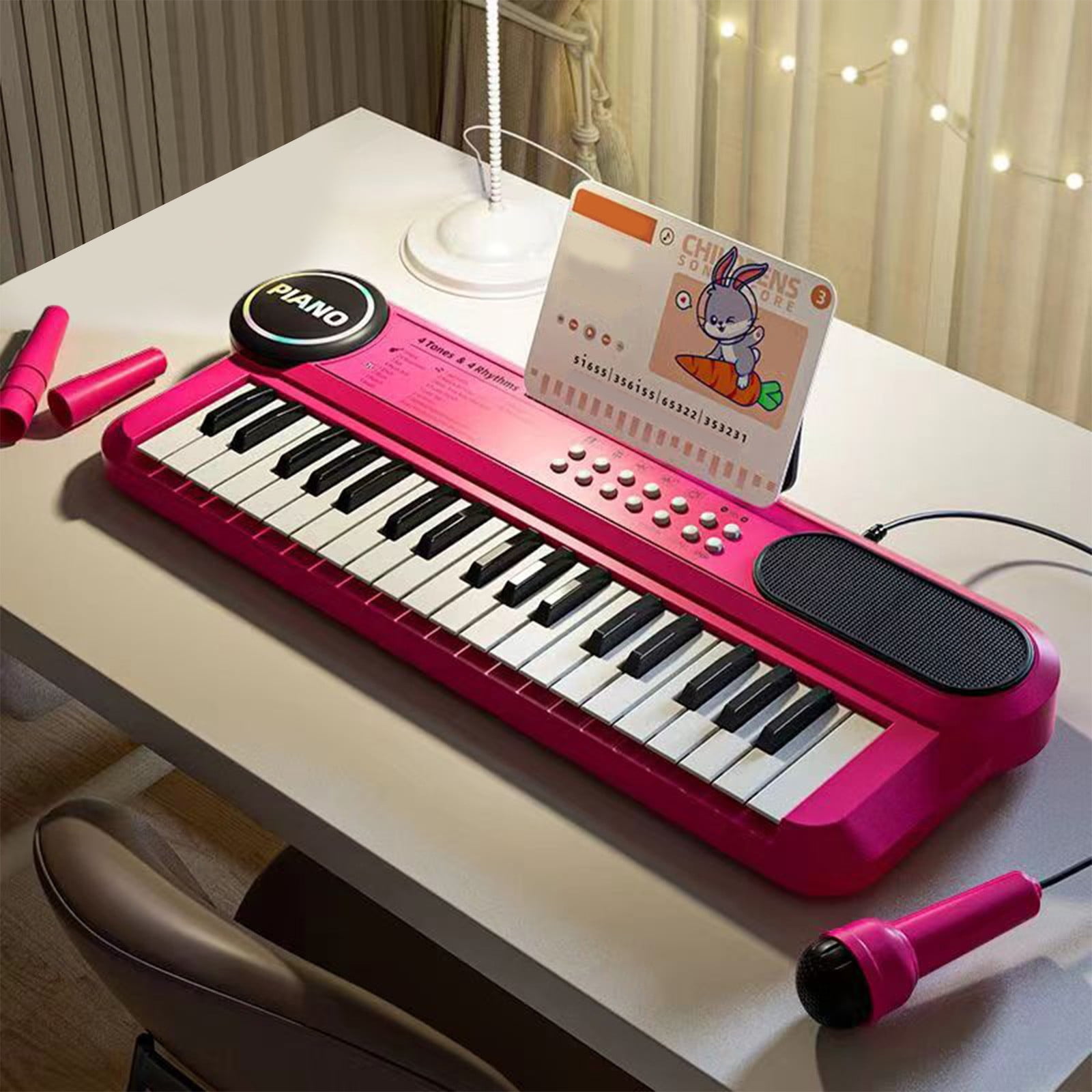 37 Keys Kid Keyboard Piano with Microphone - Multifunction Music ...