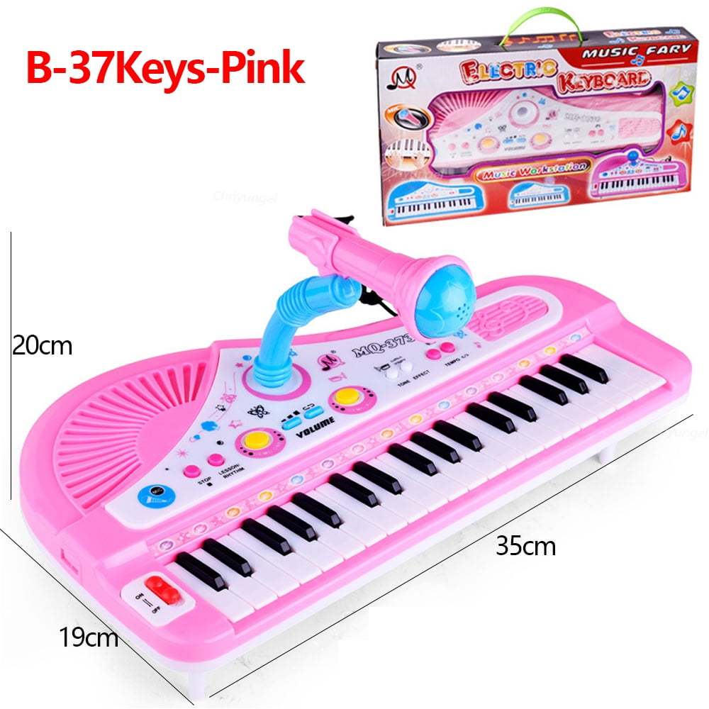 37 Keys Kids Electronic Piano Organ keyboard with Microphone Education ...
