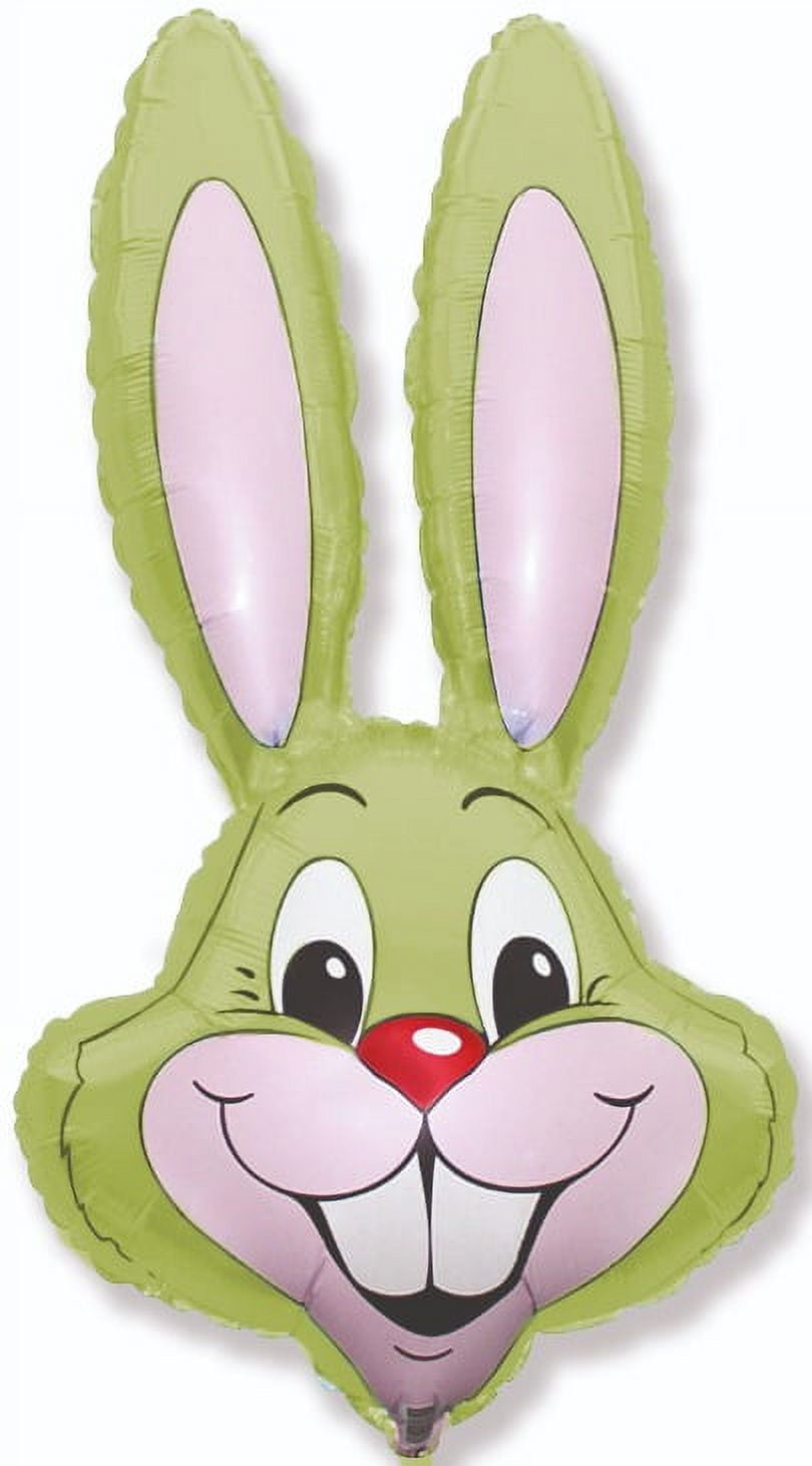 37" Light Pastel LIME GREEN Rabbit Bunny Head Shaped Easter Basket Gift ...
