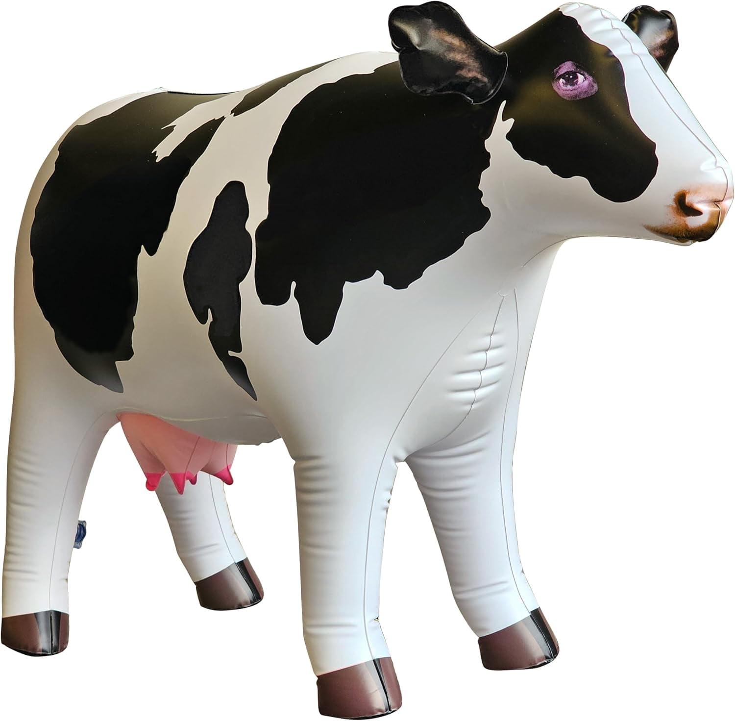 37" Long Inflatable Cow Toys, Milk White Lifelike Blow-Up Cow Toy ...