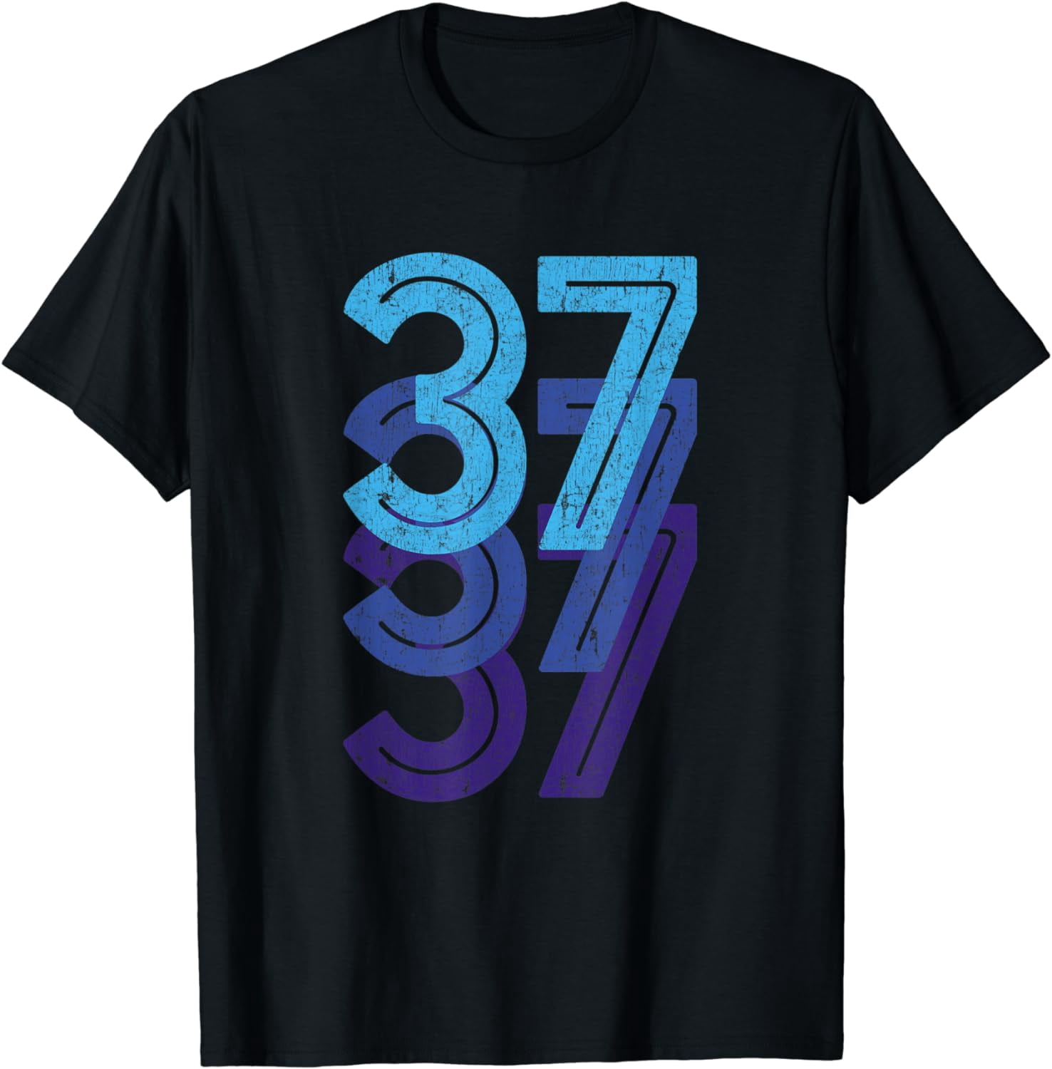 37 Lucky Number 37th Year Birthday Age Sports Team T-Shirt - Walmart.com