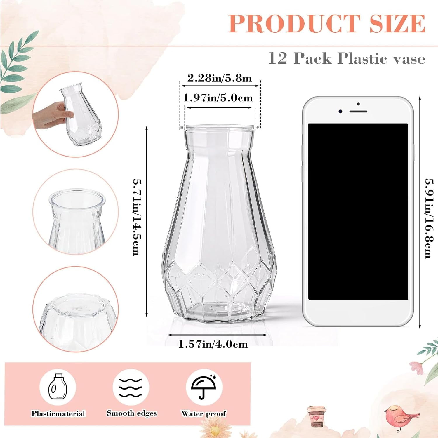 37 Pack Artificial Peonies Flowers with Bud Vase Bulk 24 Bundles Silk ...