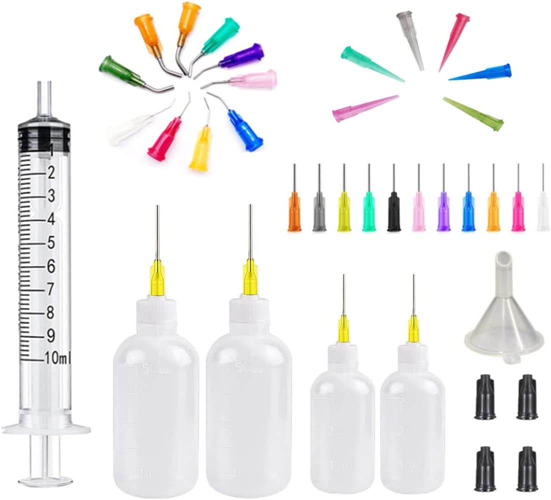 37 Pcs Dispensers Applicator Bottles and Syringe Set, 30/50ml ...