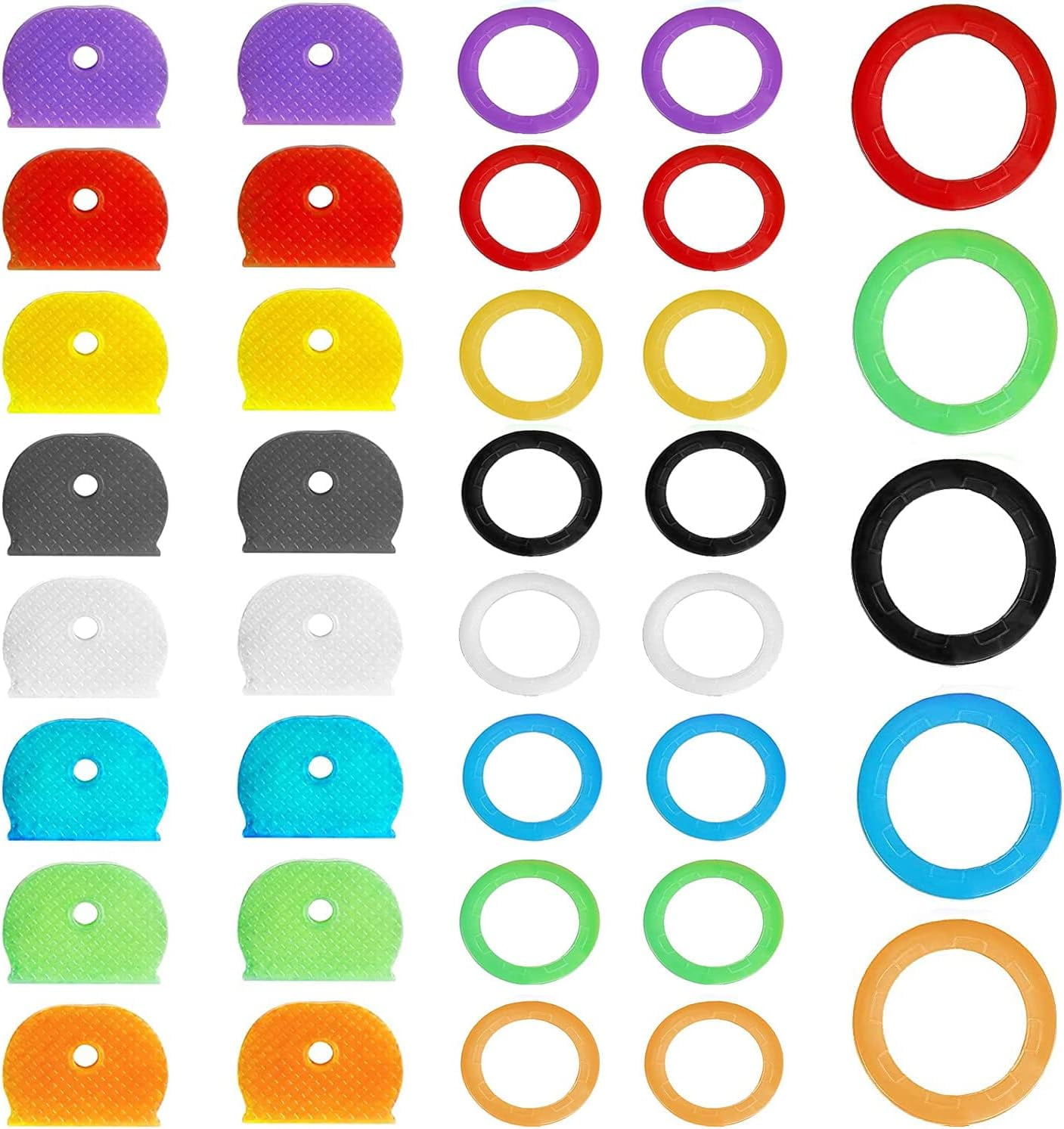 37 Pcs Key Covers Caps, Key Cap Tags Set Coloured Key Caps Rubber ...