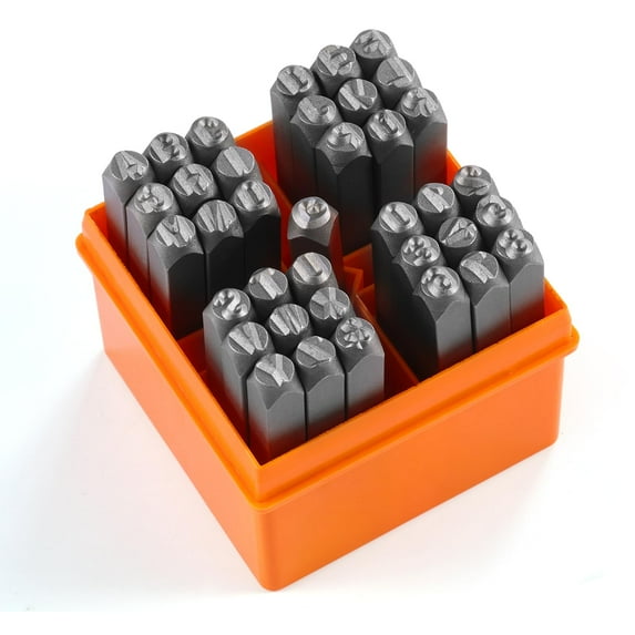 37 Pcs Number and Letter Stamp Set,1/4” (6mm) (A-Z & 0-9 + Heart) Metal ...