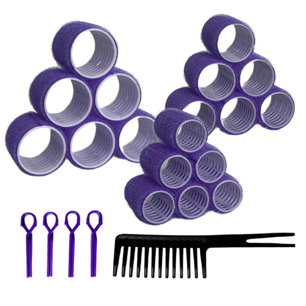 37-Piece Hair Rollers Set - Heatless Curlers for Long, Short, Medium ...