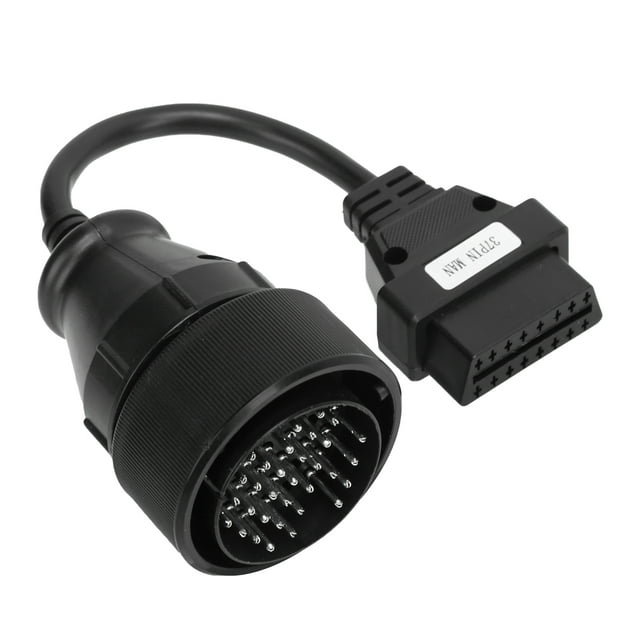 37 Pin to 16 Pin Adapter for Trucks, Black & Portable Universal 240mm ...