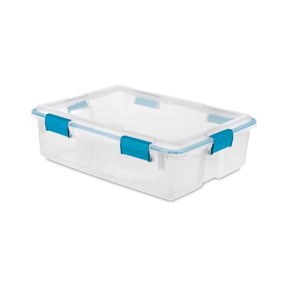 37 Qt Gasket Box, Stackable Storage Bin with Latching Lid and Tight ...