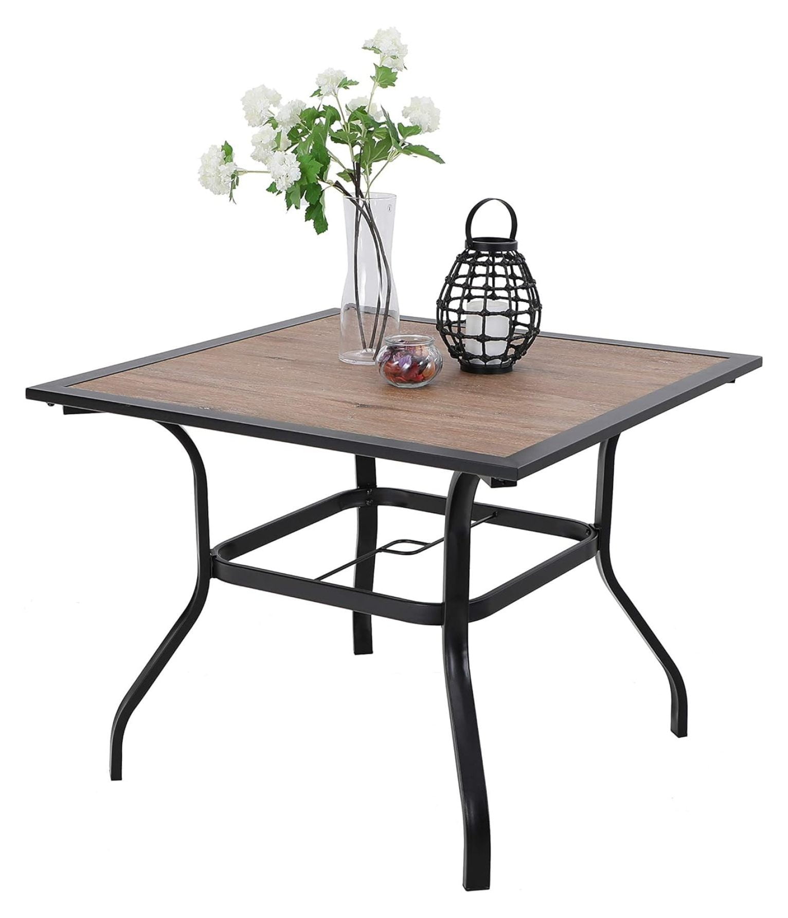 37" Square Patio Dining Table Outdoor Furniture Table for Backyard ...