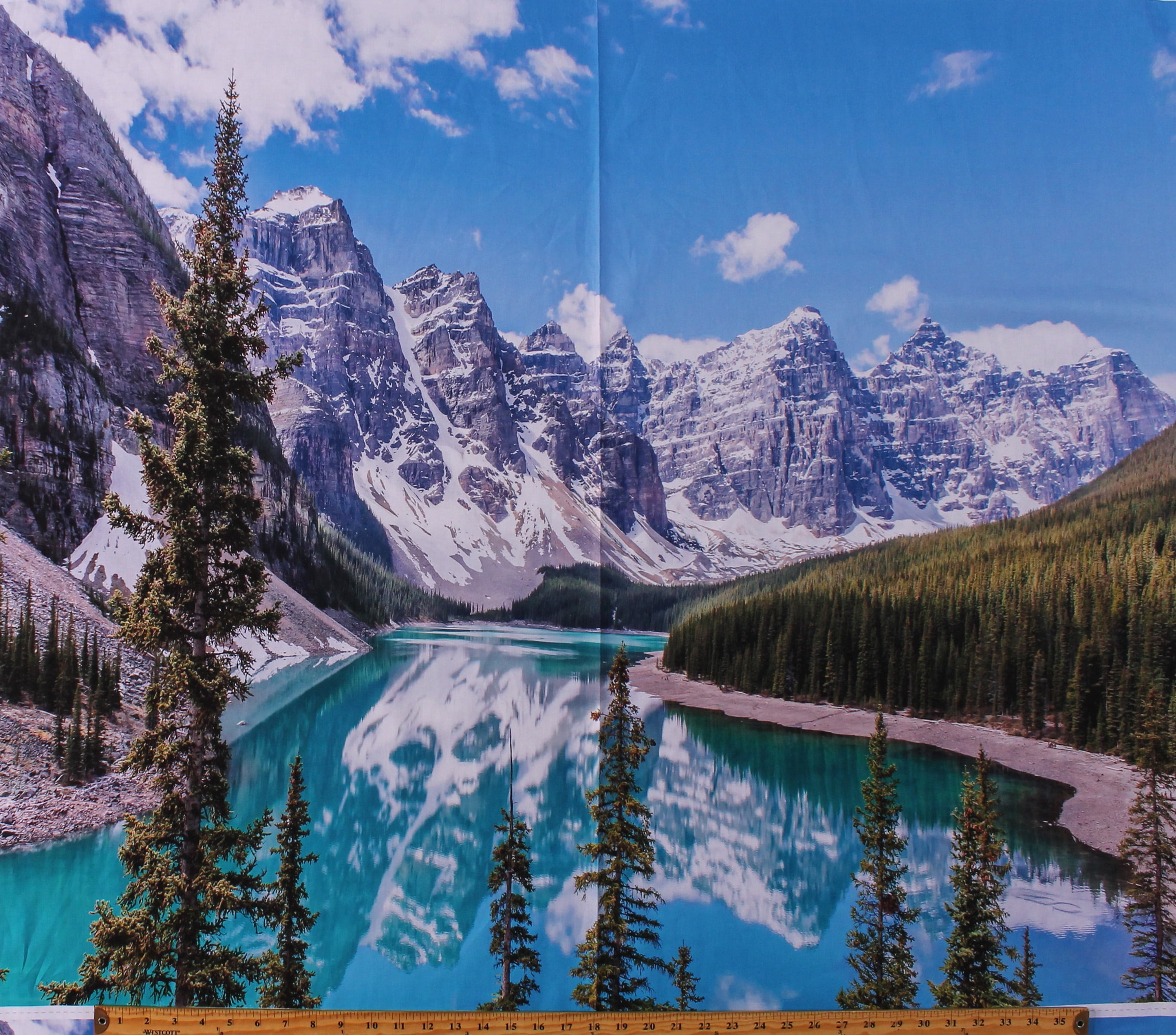 37" X 44" Panel Mountains Scene Lake Landscape Nature Travel National ...