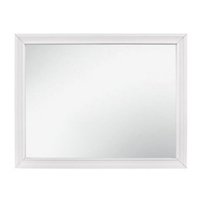37 in. Ani Modern Rectangular Accent Mirror, White - Walmart.com