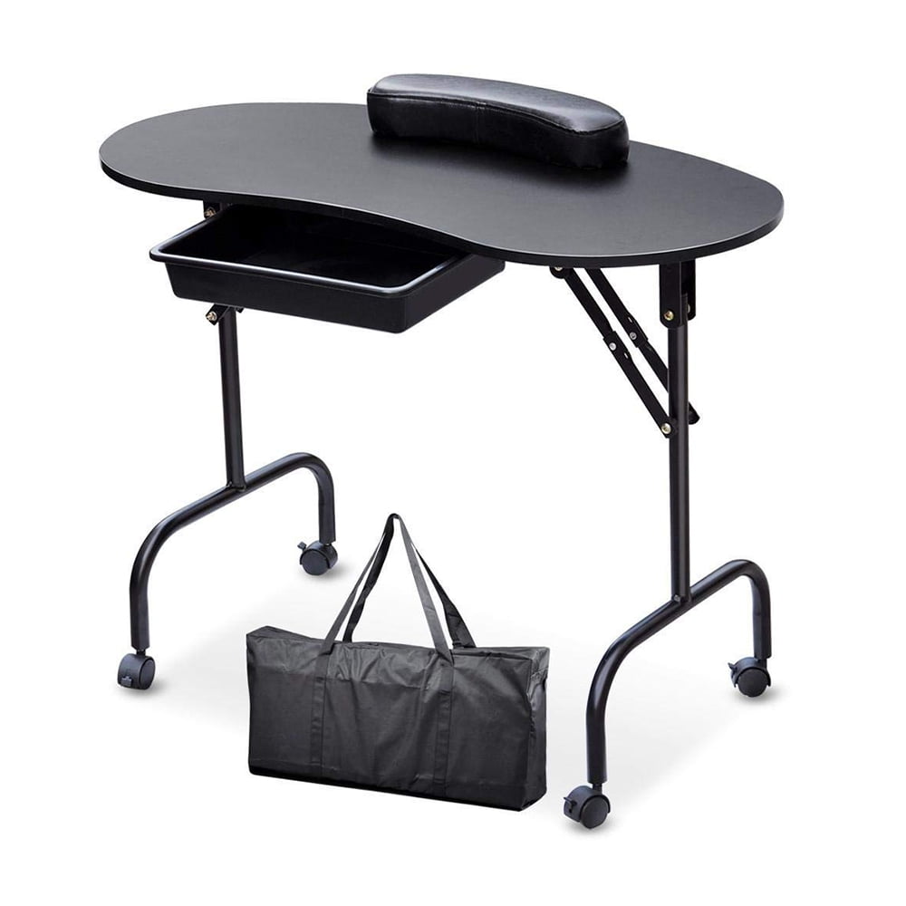 37-inch Manicure Nail Table Workstation, Foldable Nail Technician Desk ...