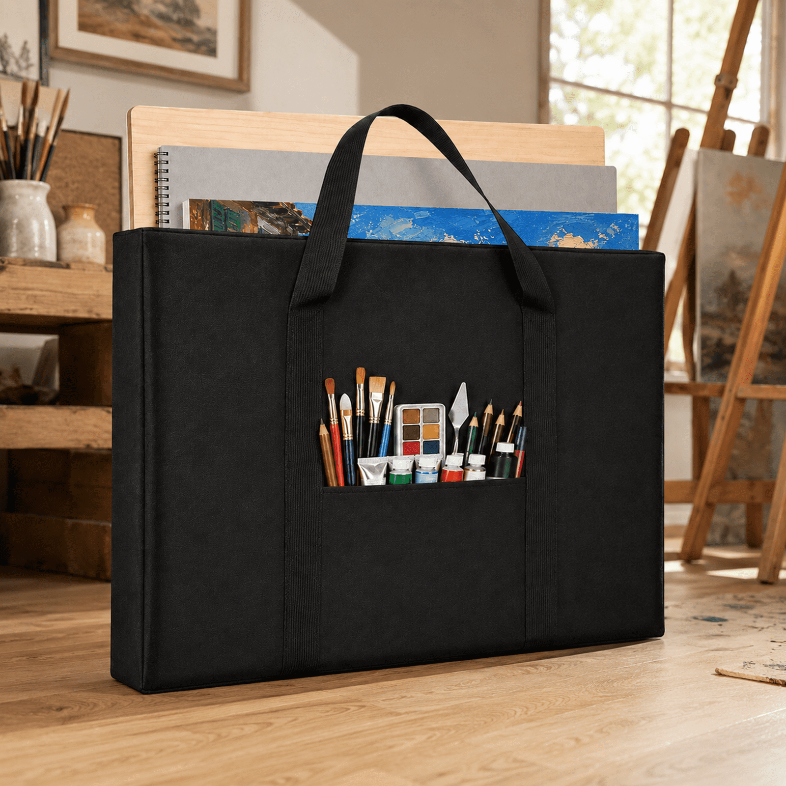 LAVFOX 36x48 Art Portfolio Tote, Jumbo Oversized Weather-Resistant ...