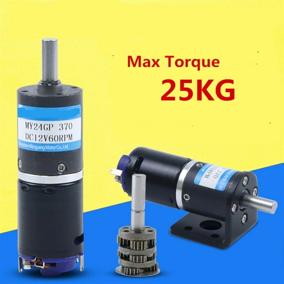 370 Planetary Gear Motor Electric DC 6V 12V 24V Torque 25KG Reduce ...