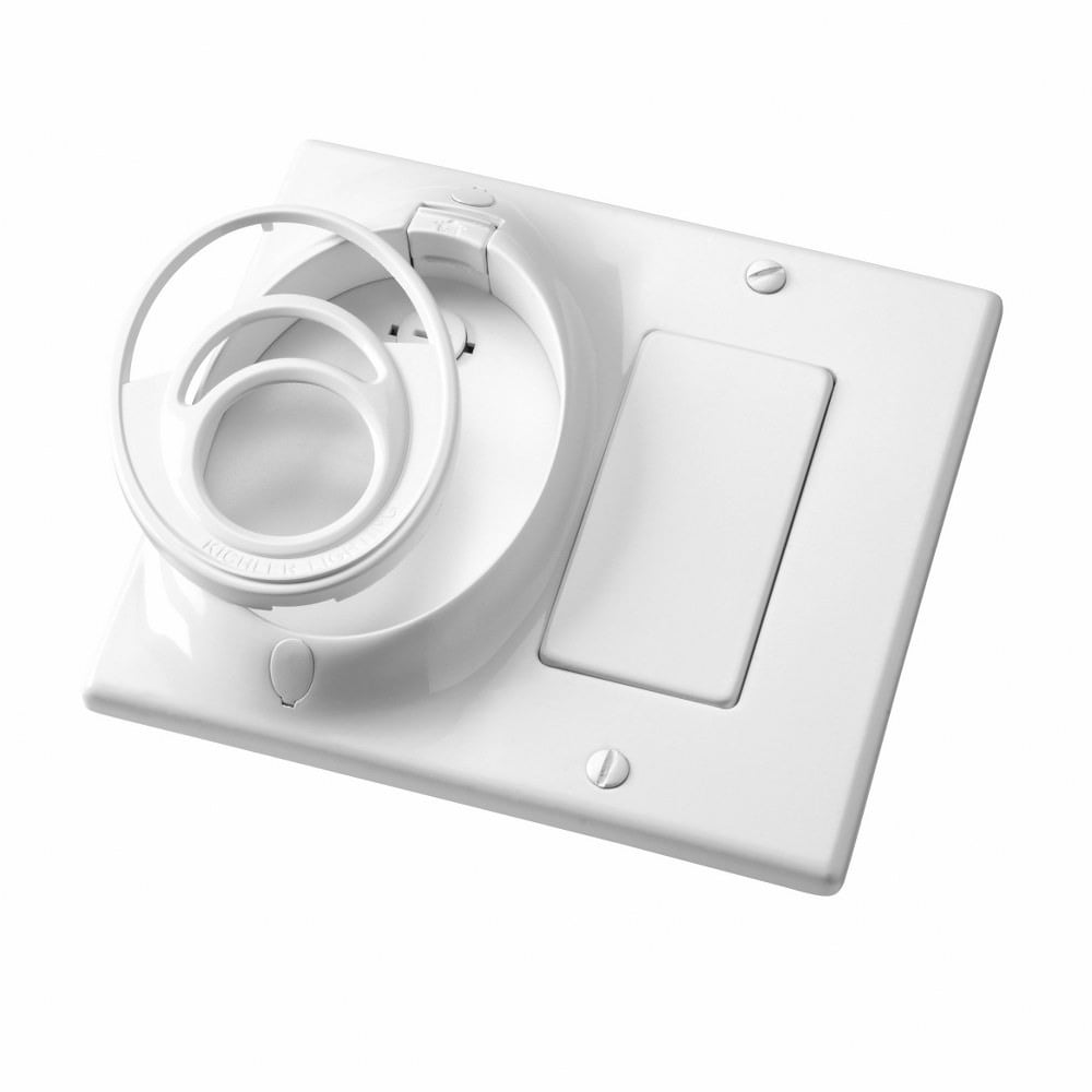 370011WH-Kichler Lighting-Accessory - 5 Inch Dual Gang Cool Touch Wall ...