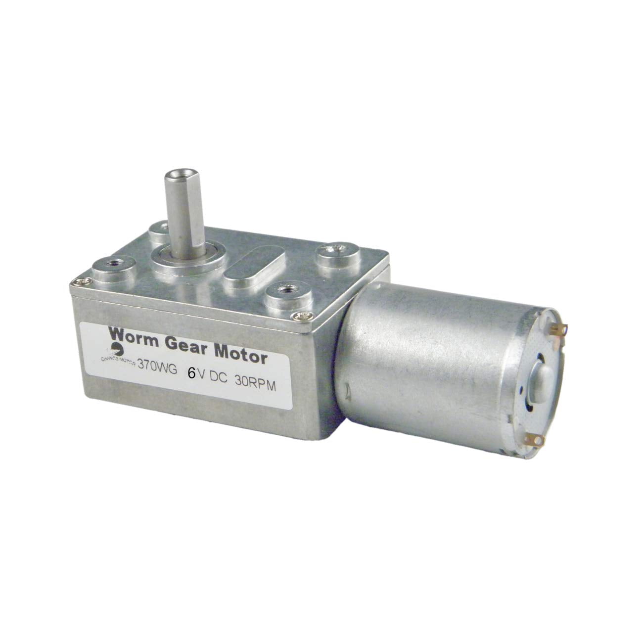370WG DC Worm Gear Motor 6V DC 30RPM Self-Locking Reversible Reducer ...