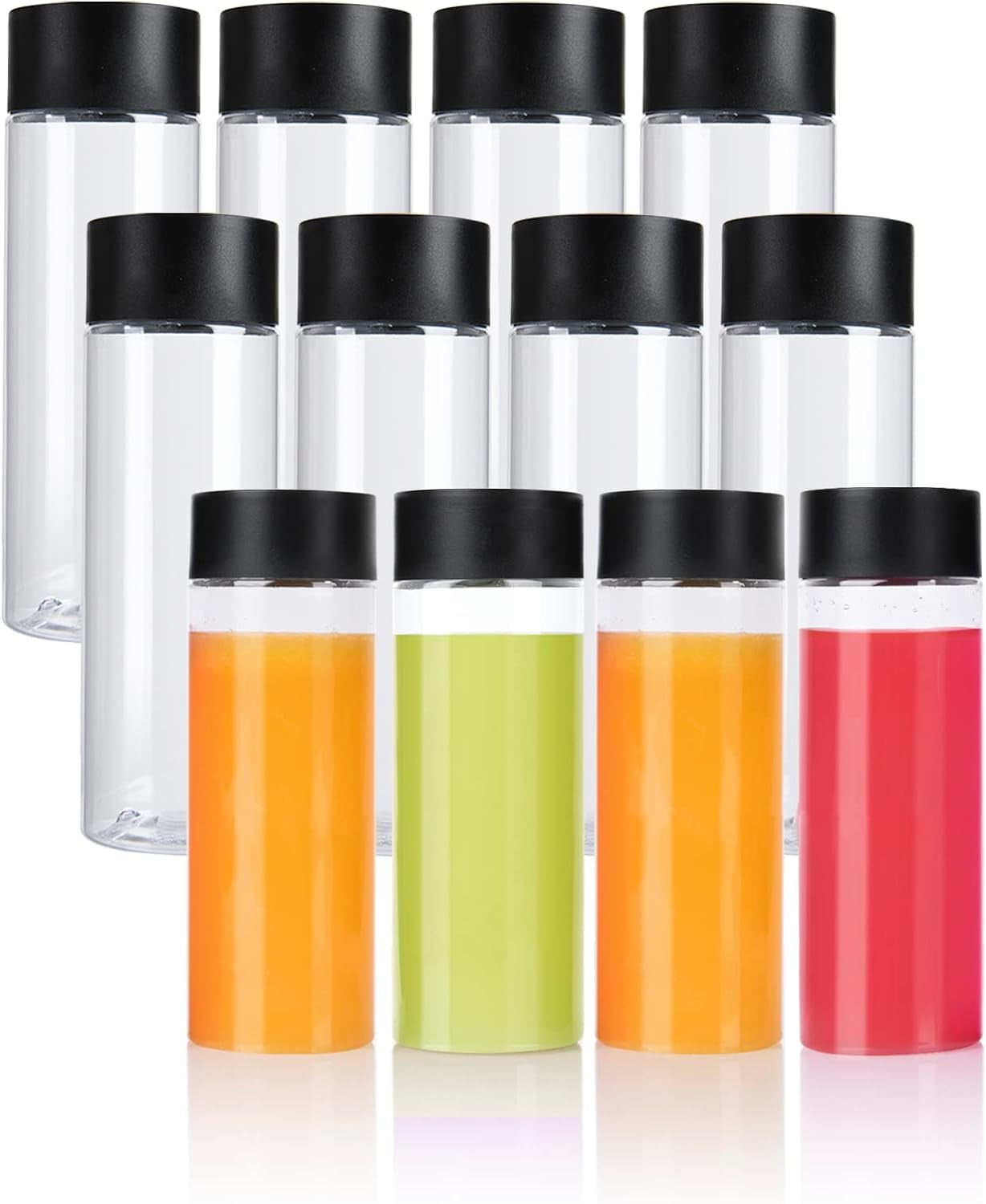 370ml Empty Plastic Juice Bottles withLids - 12 Pa - Walmart.com