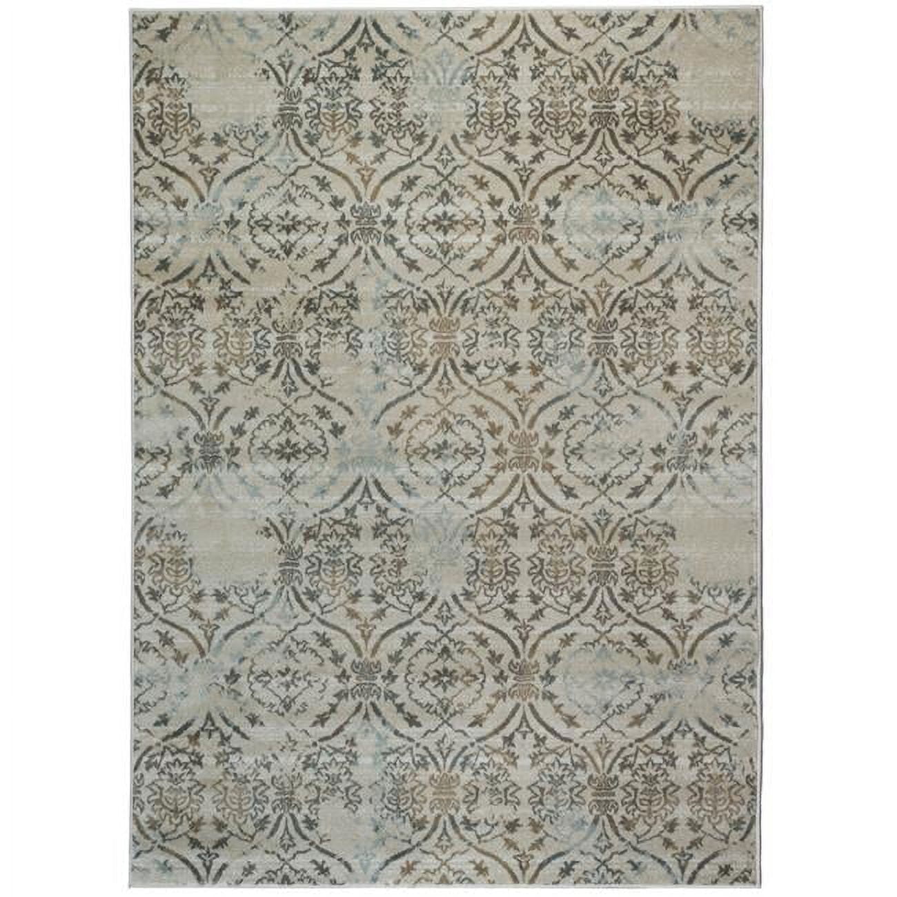 3746-1011-BEIGE 5 ft.3 x 7 ft.3 Pisa Area Rug - Beige - Walmart.com