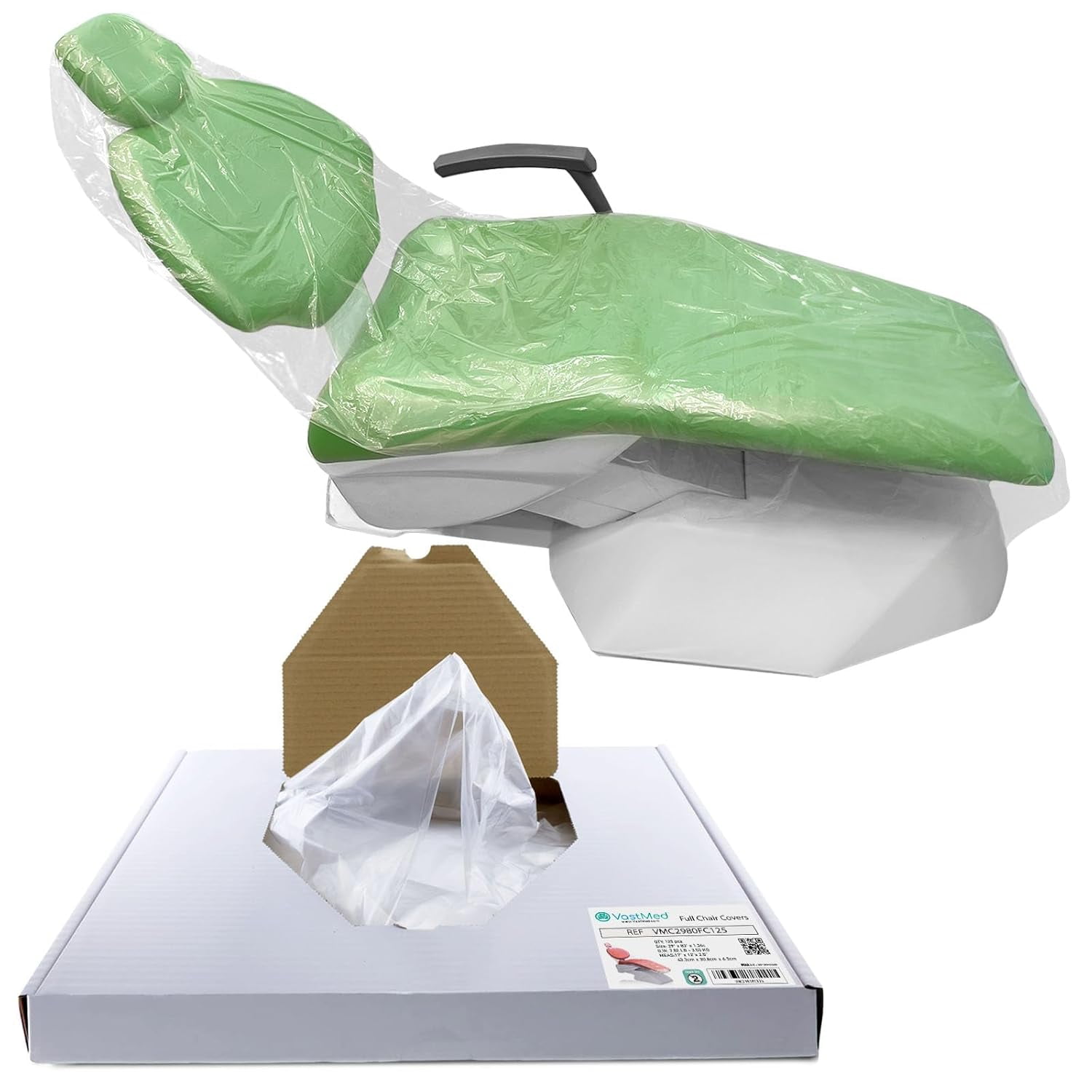 375 PCs Full Dental Chair Covers 29 x 80 by VASTMED | Clear Dental ...
