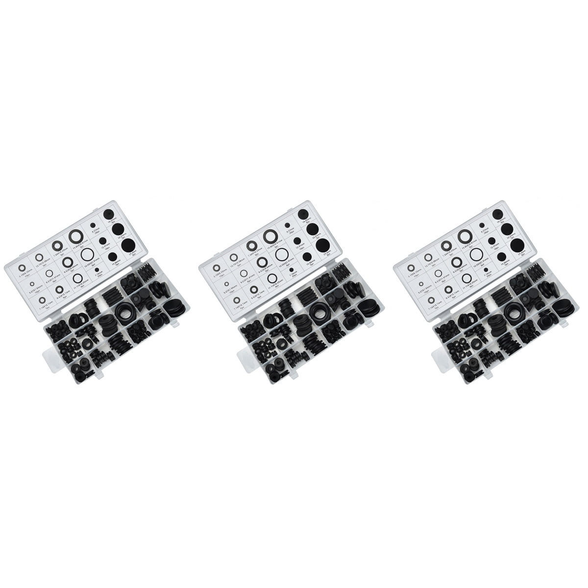 375 Pcs Rubber Grommet Assortment Kit Electrical Gasket for Wire Plug ...