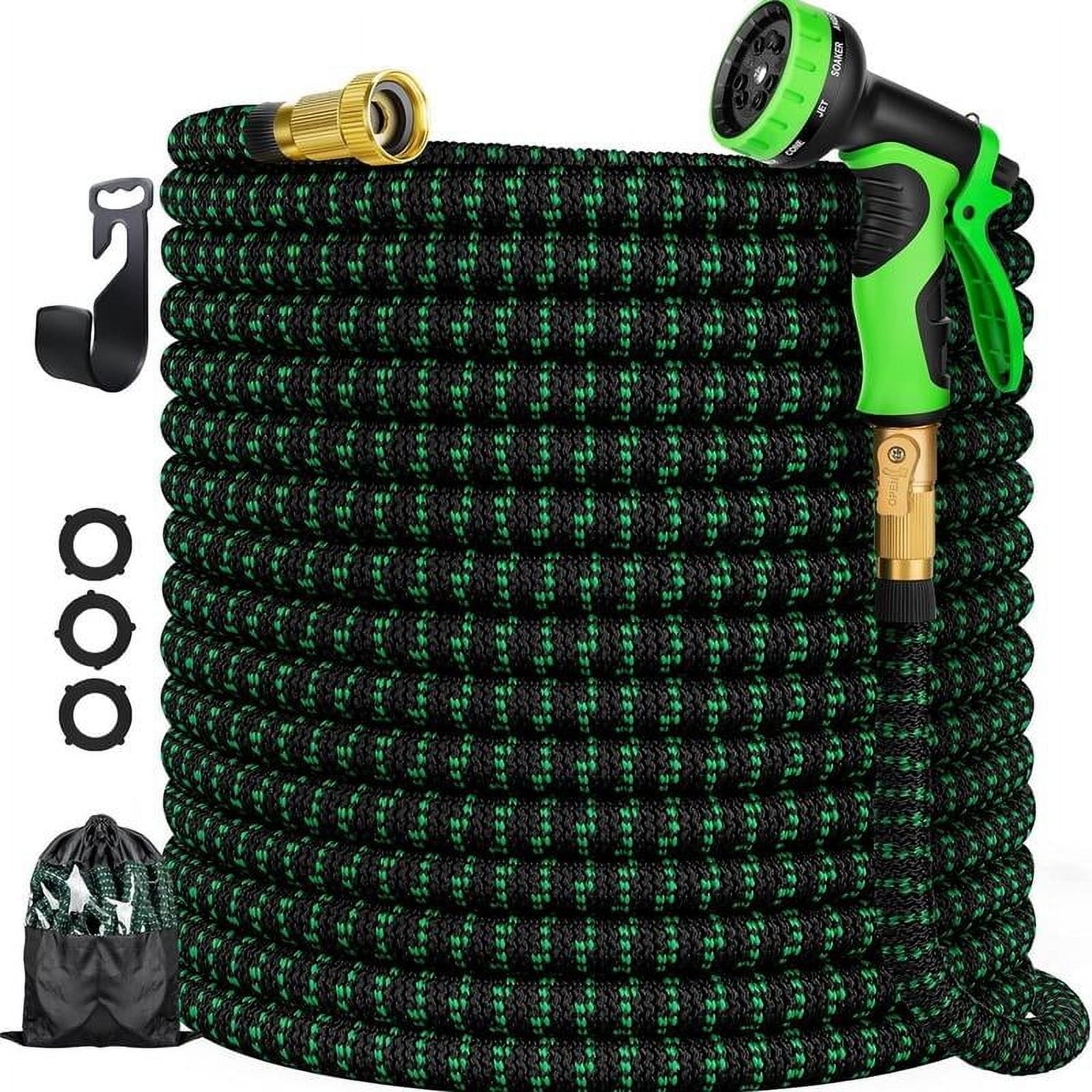 3750D 100ft Garden Hose with Sprayer, 1 Set Lightweight & Flexible ...