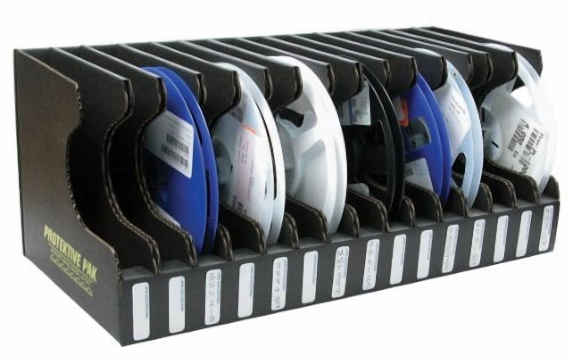 37563 Open Reel Storage Container, Black, for 7" Reels, 17.5" x 8.25" x ...
