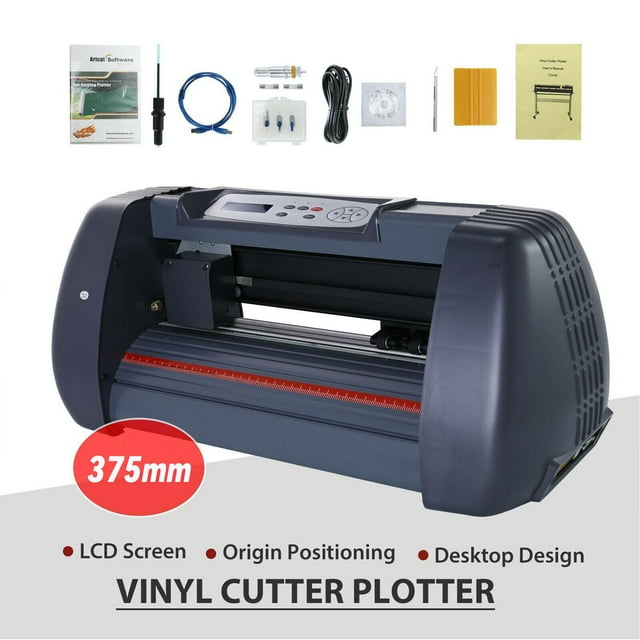 375mm Vinyl Printer, Vinyl Cutter Machine, Maximum Paper Feed 14 inch Plotter Printer with ...
