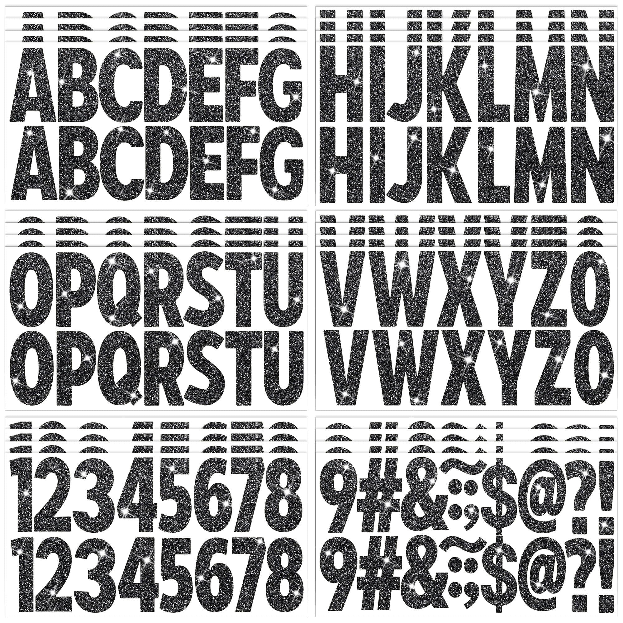 Neasyth 376 Pcs 24 Sheets Large Letter Stickers Glitter Big Font ...