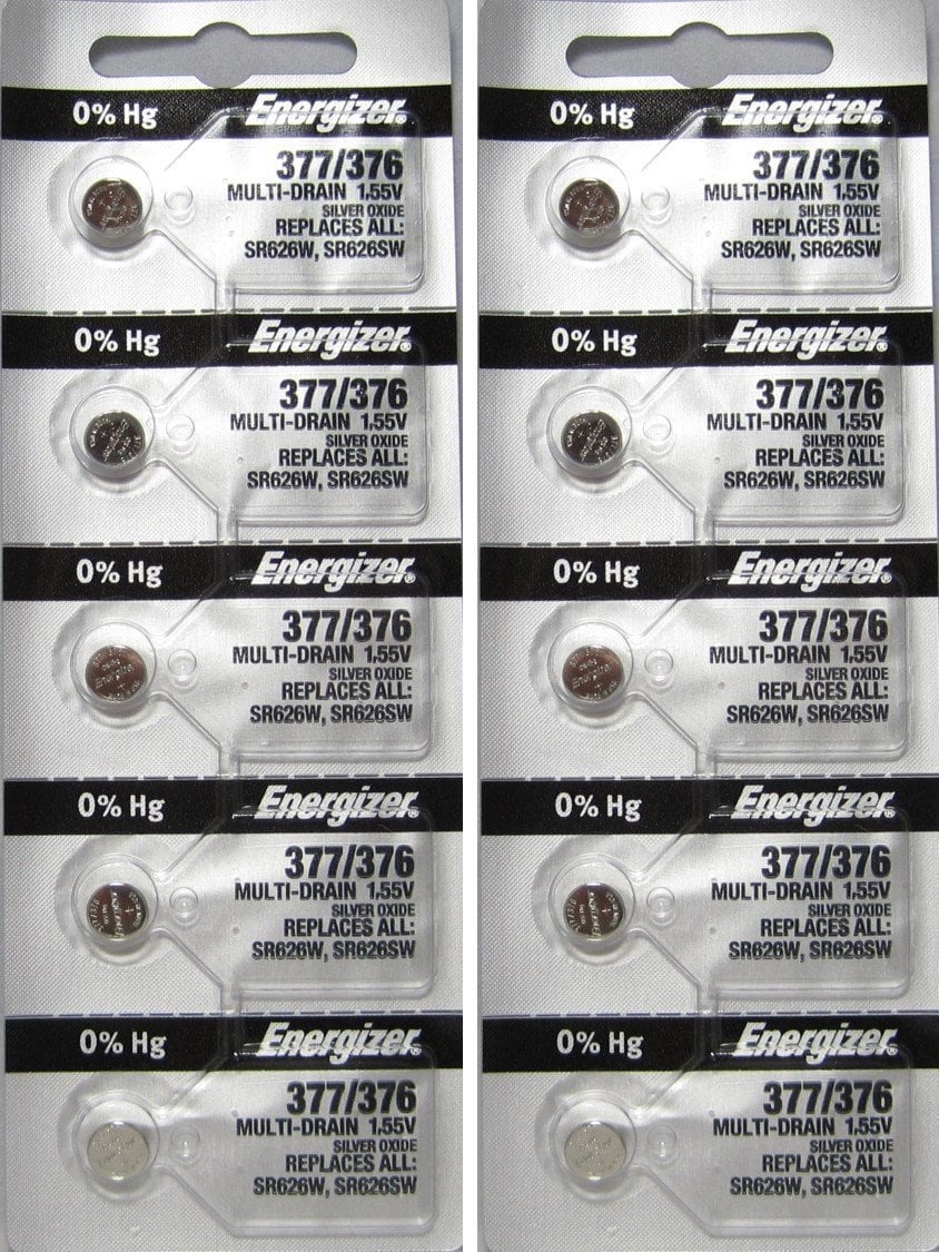Energizer 377, 376, SR626SW Watch Batteries, 15 Pack, Reliable ...