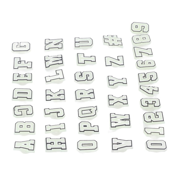 37PCS Hole Shoe Luminous Decorations Alphabet Letters Numbers Shape ...