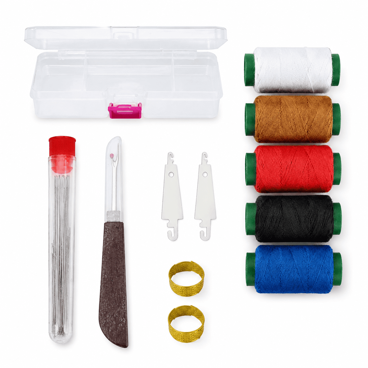37PCS Sewing Kit for Beginners, Big Eye Stainless Steel Needles and ...