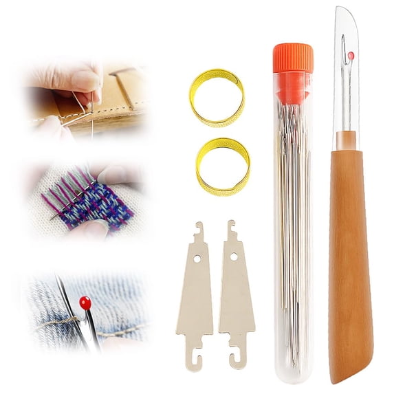 37PCS Sewing Tool Set, 2026 New Big Eye Steel Sewing Needles Kit ...