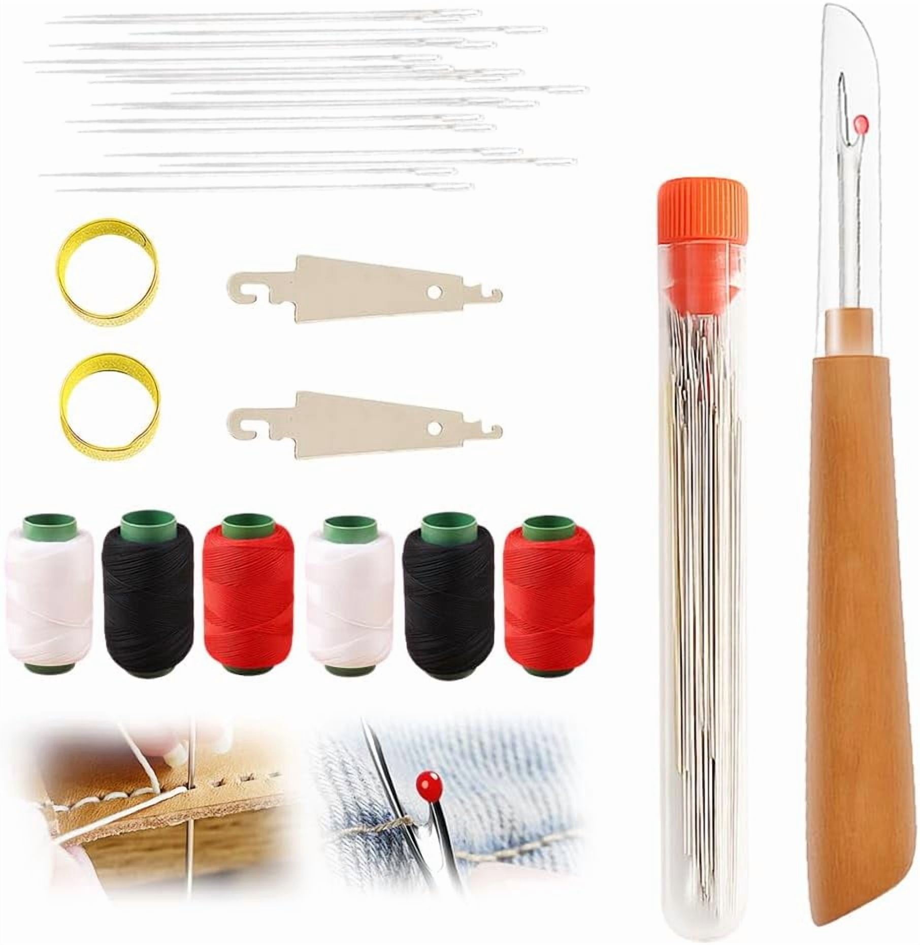 37PCS Sewing Tool Set, 2026 New Large Eye Steel Sewing Needle Kit, Hand ...