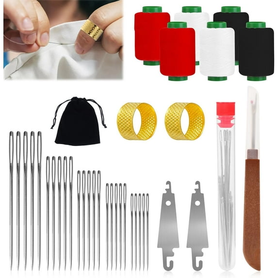 37PCS Sewing Tool Set, Hosenwelt Sewing Kit, Needles Thread Hand Repair ...