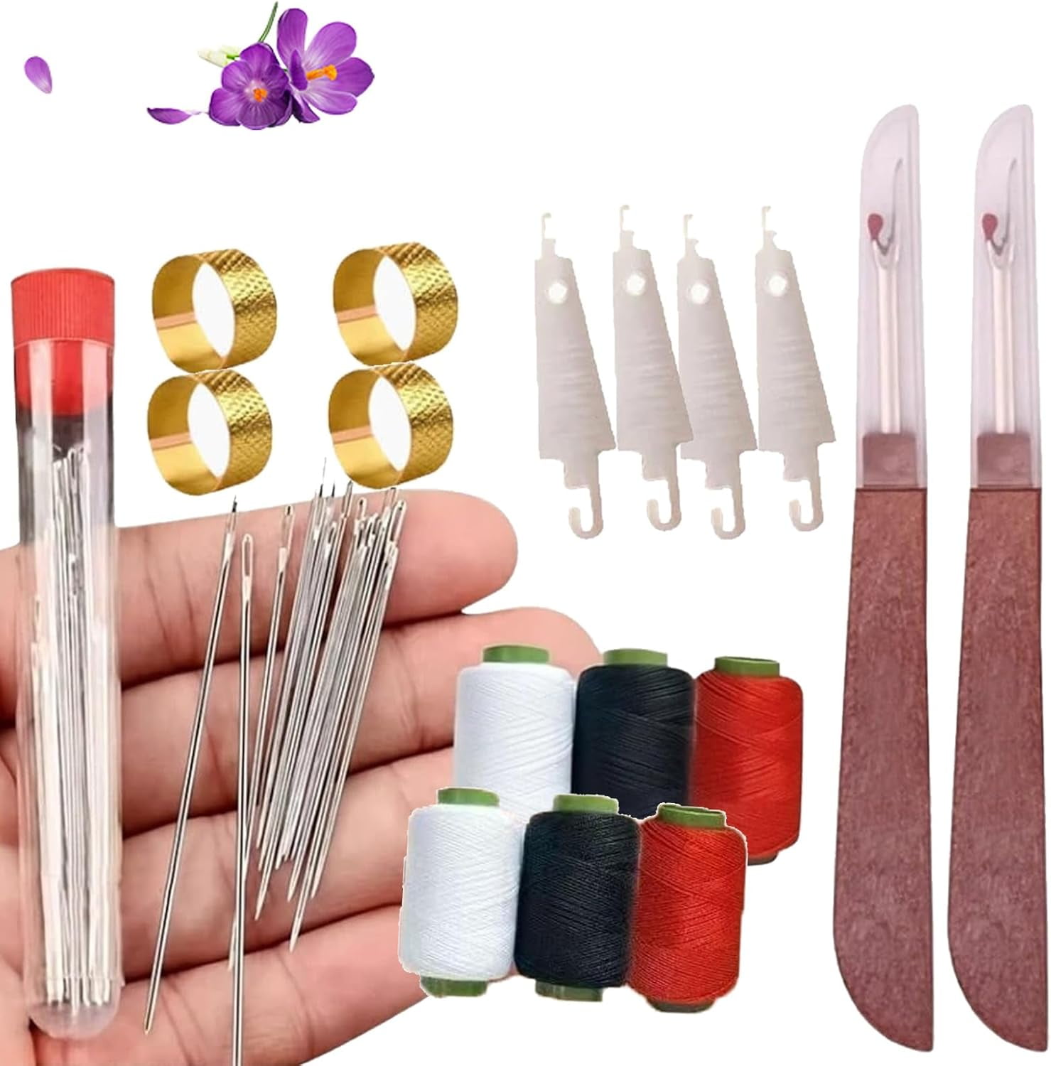 37PCS Sewing Tool Set, Hosenwelt Sewing Kit, Needles Thread Hand Repair ...