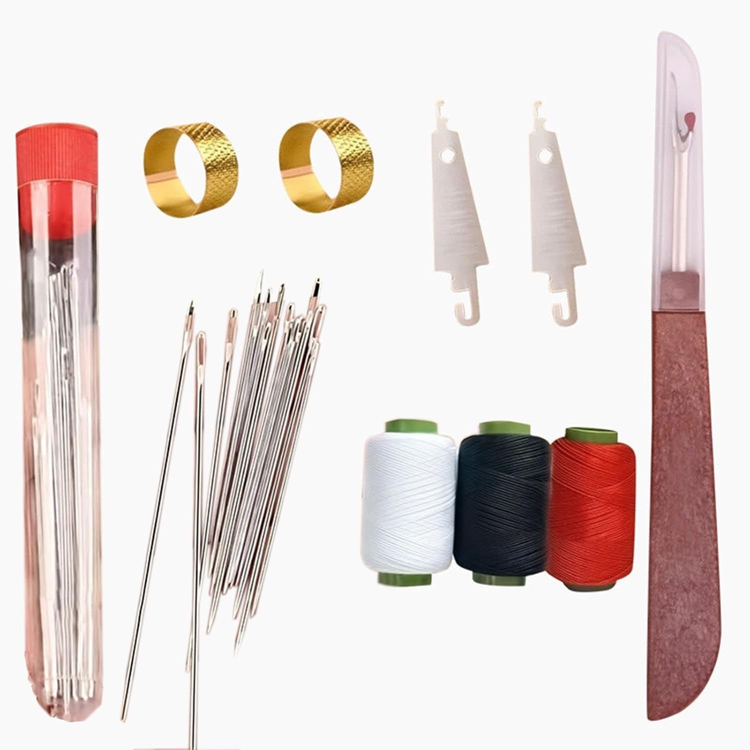 37PCS Sewing Tool Set, Needles Thread Hand Repair Tools Kit for ...