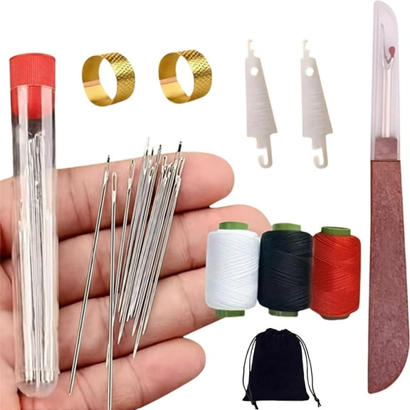 A Knitting Kit For Beginners Mini Portable Patch Darning Kit Patchwork ...