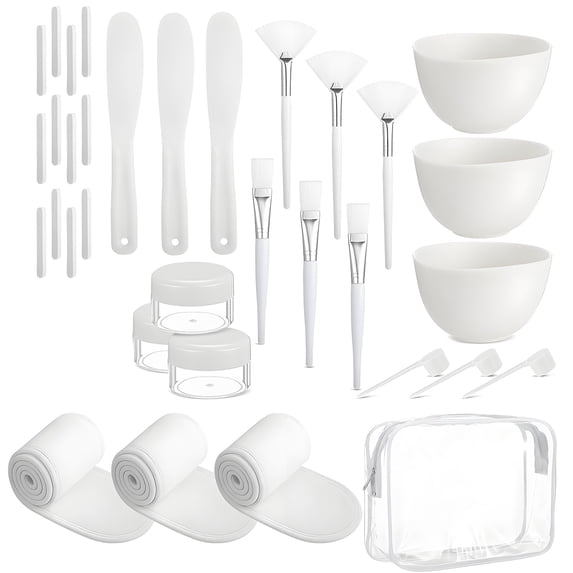 37Pcs Face Brush Mask Bowl Spoon Set Mask Brushes Beauty Tools for Face ...