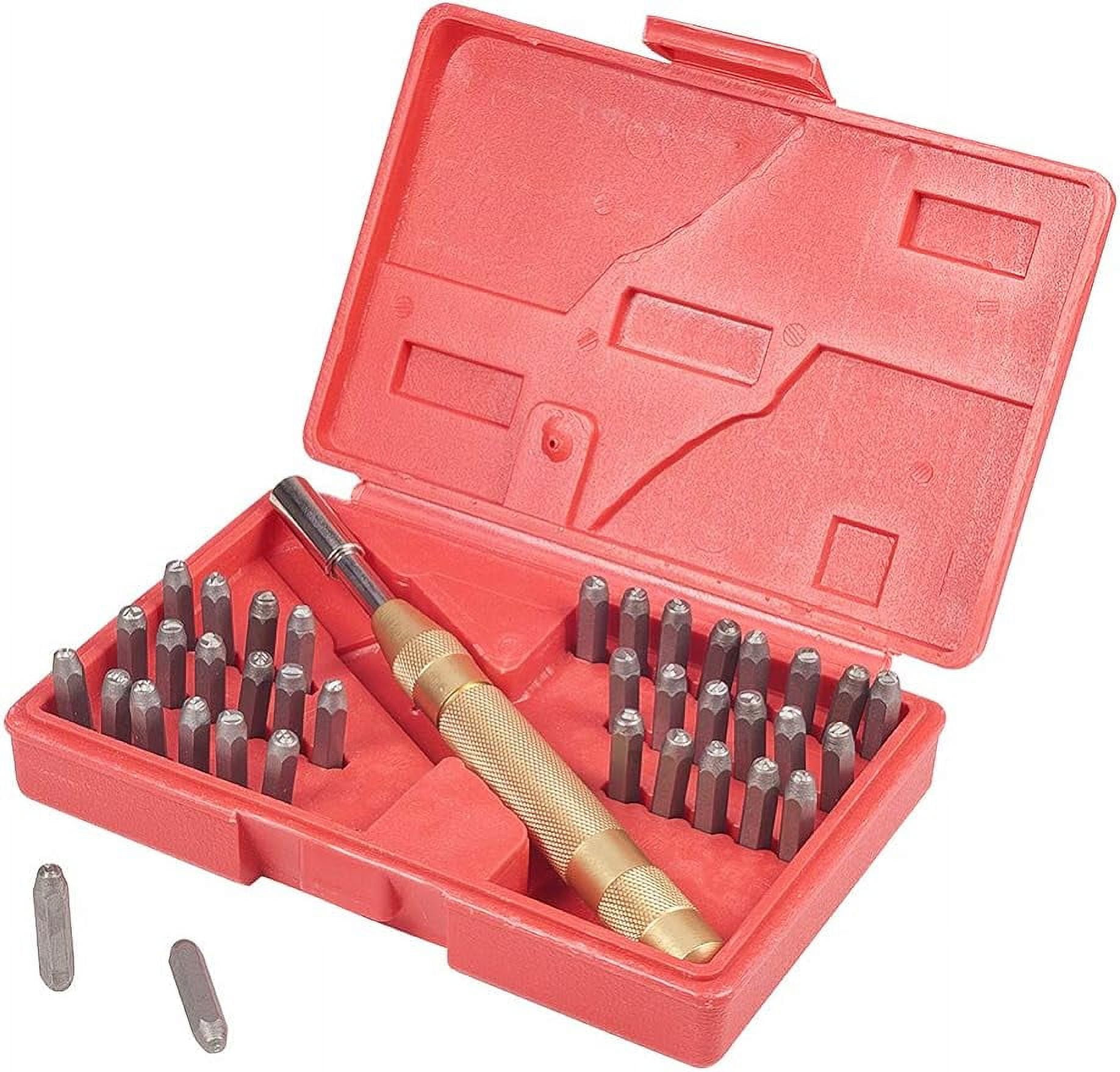 37pcs Metal Stamping Kit 1/10 inch Metal Stamping 0 to Z Number Punch A ...