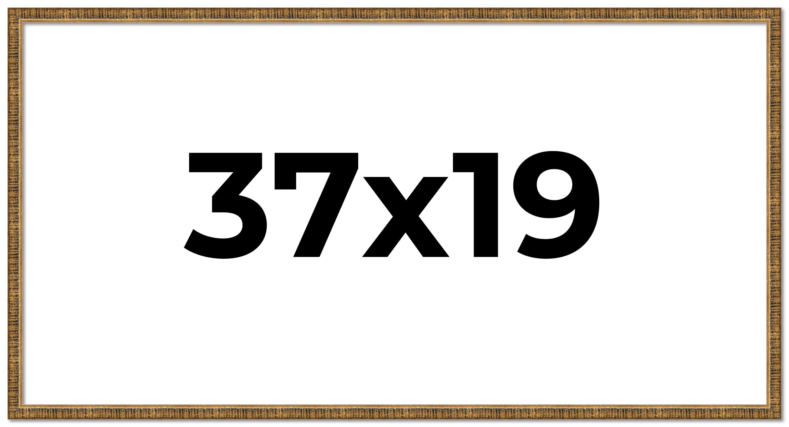 37x19 Frame Gold Solid Wood Picture Frame - Complete Modern Photo Frame ...