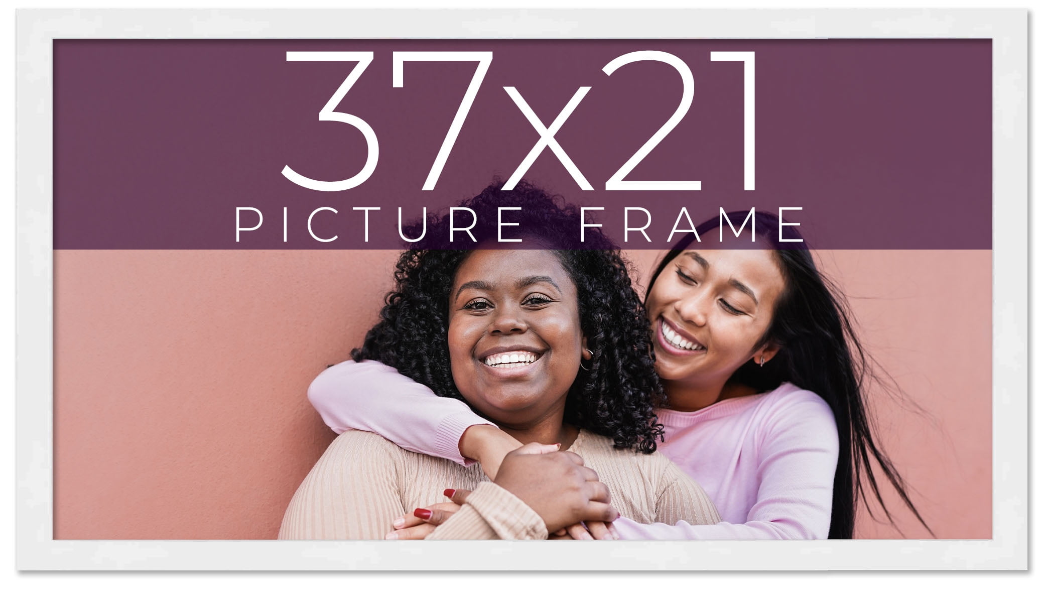 37x21 Frame White Real Wood Picture Frame Width 0.75 inches | Interior ...
