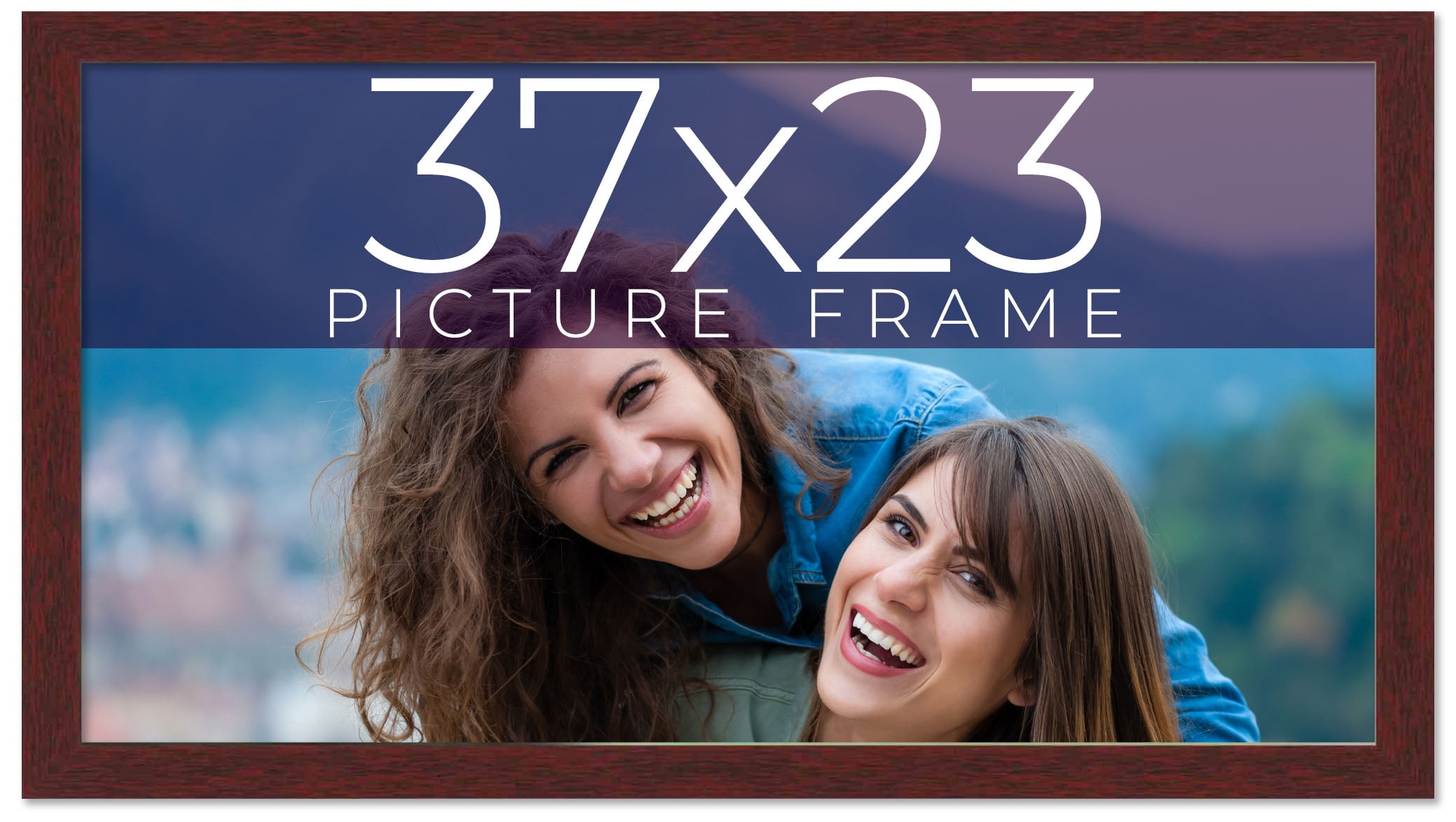 37x23 Frame Brown Solid Wood Picture Frame Width 0.75 Inches | Interior ...