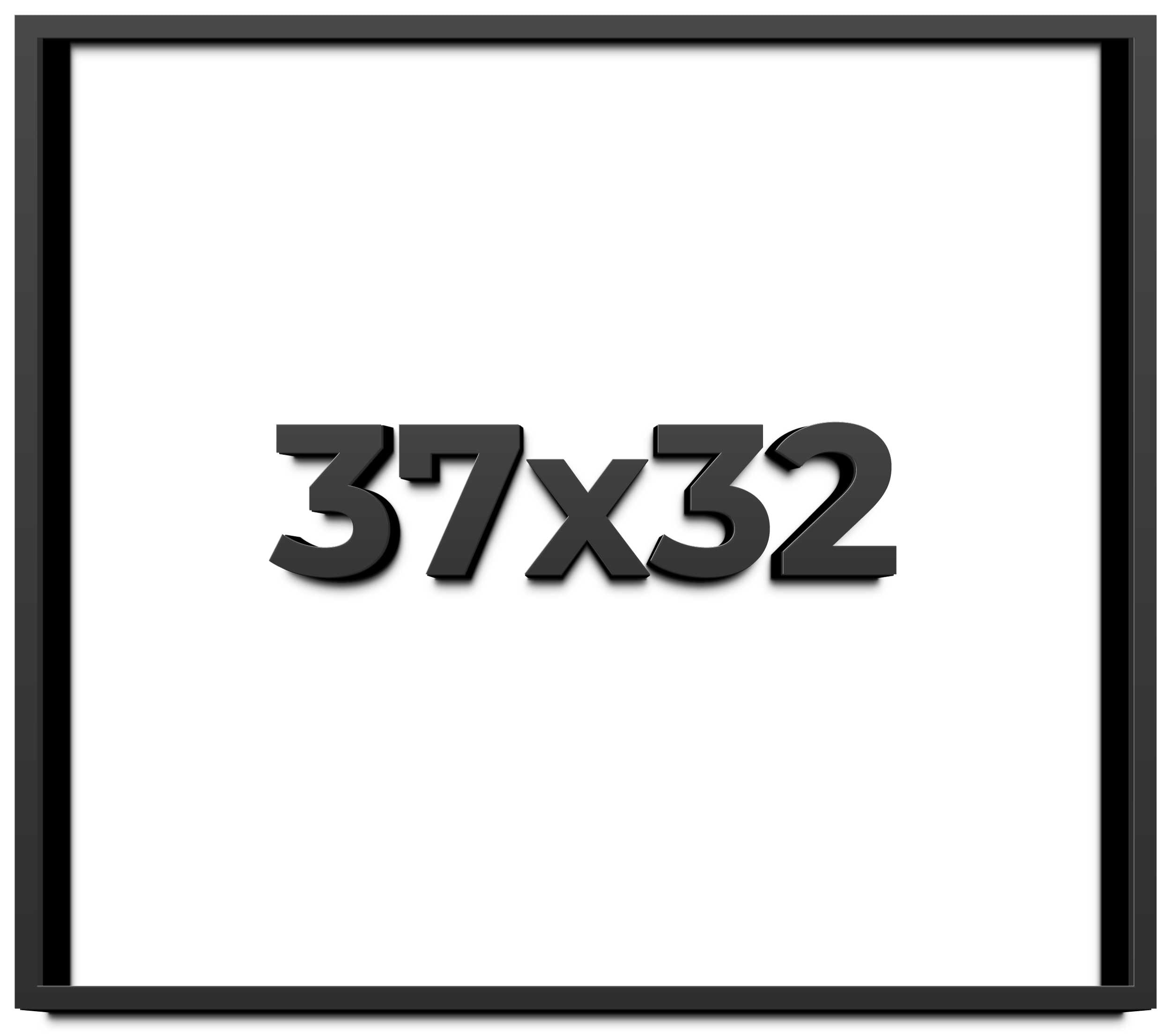 37x32 Shadow Box Frame Black | 2 Inches Deep Real Wood Contemporary ...