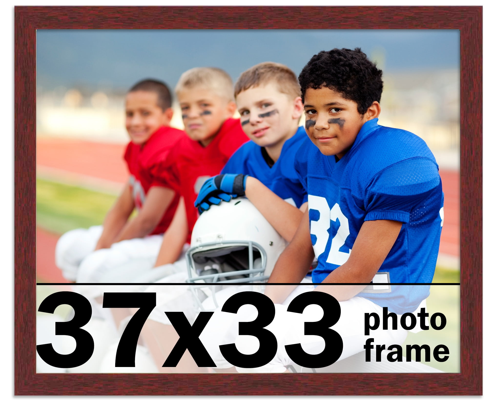 37x33 Frame Brown Mahogany Picture Frame - Solid Wood Frame Kit ...