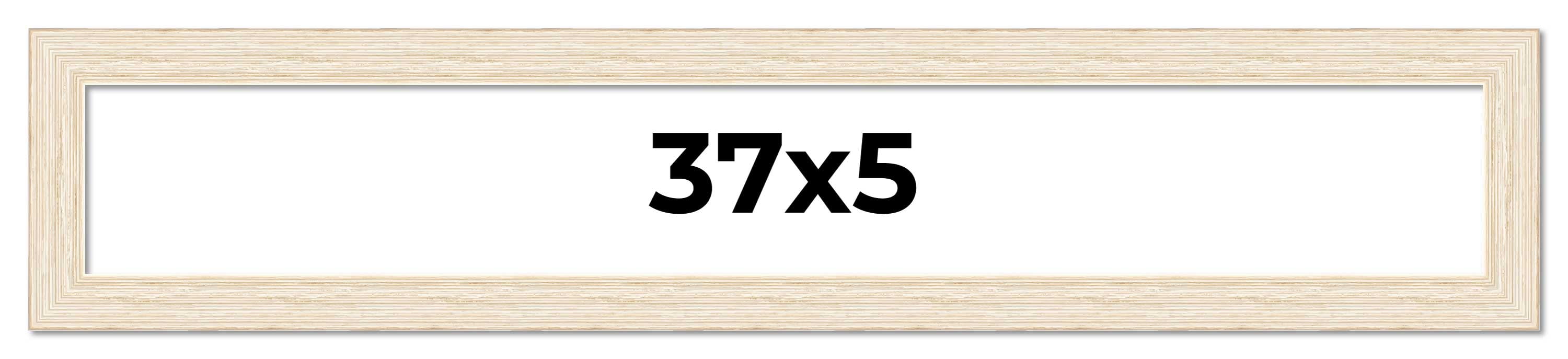 37x5 Frame White Barnwood Picture Frame Includes UV Acrylic Plexiglass ...