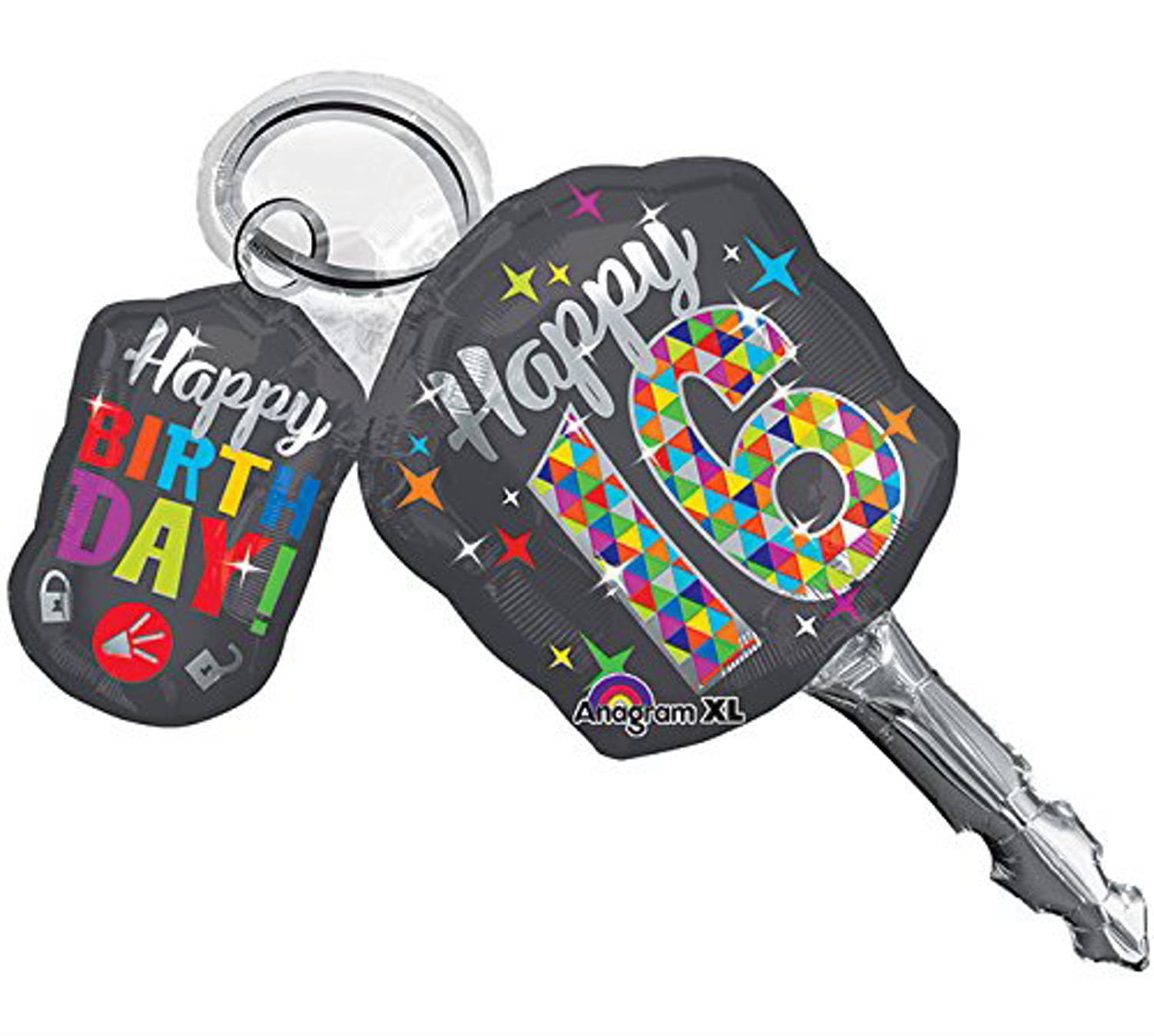 38" 16th HAPPY BIRTHDAY CAR KEY FOIL BALLOON - Walmart.com