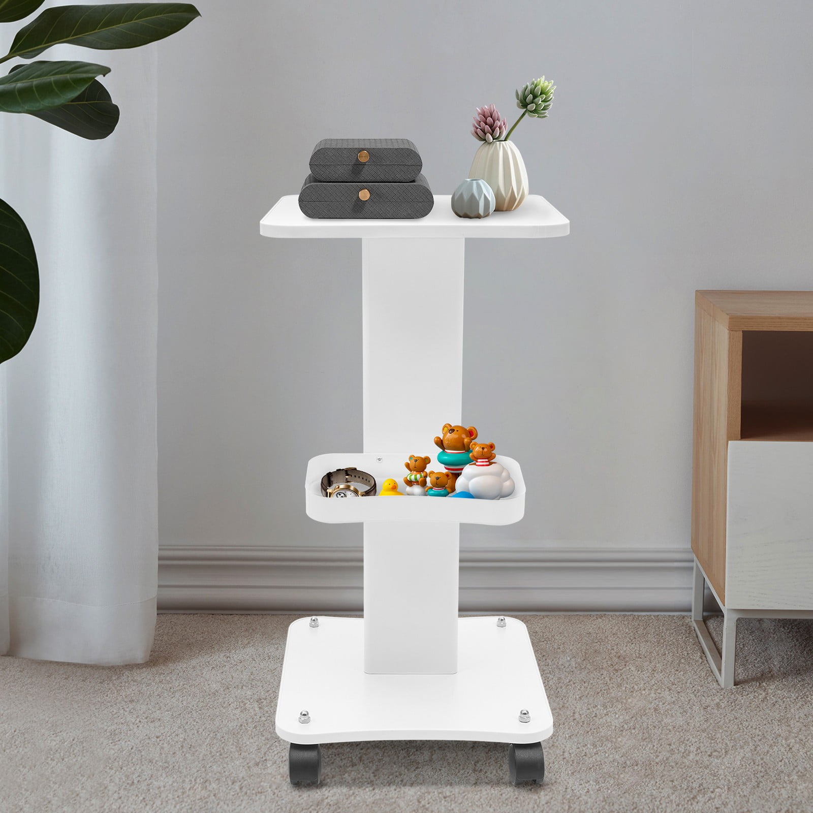 38*35*69cm 88.18lbs Load-bearing Rolling Trolley Cart Storage Eauty ...